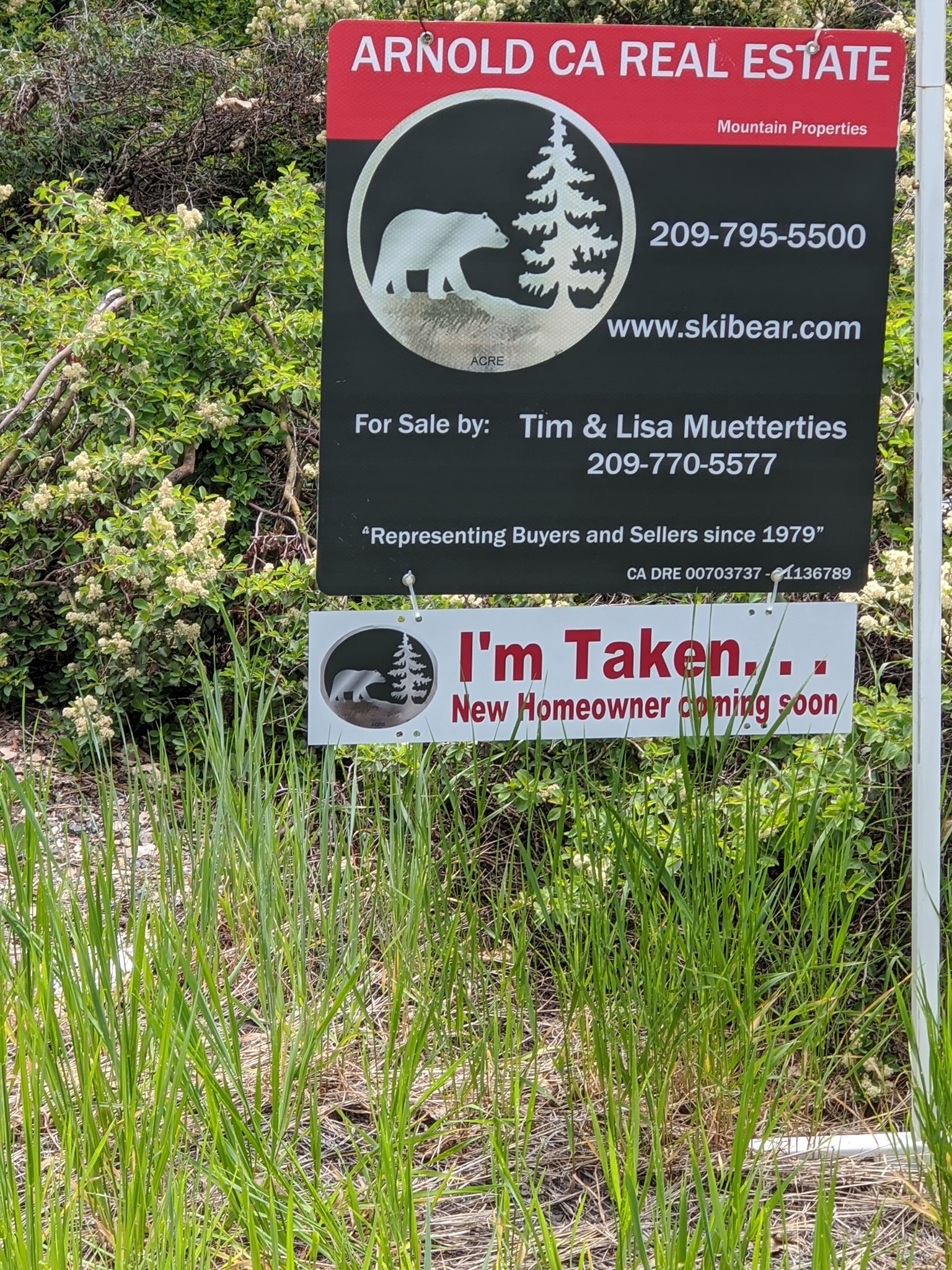 Arnold CA Real Estate Tim & Lisa Muetterties CA DRE 00703737 ...